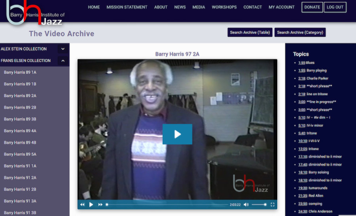 Announcing the Launch of the Barry Harris Video Archive – The Barry ...
